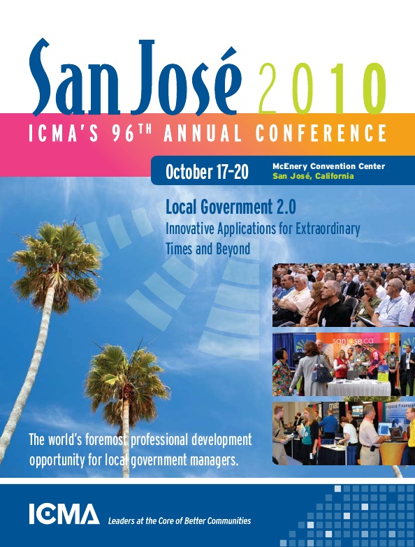 2010 ICMA Annual Conference Preliminary Program | icma.org 2010 ICMA Annual Conference Preliminary Program | icma.org
